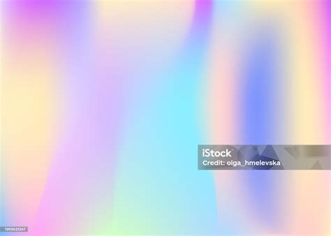 홀로그램 텍스처 소프트 글리치 밝은 메쉬 레인보우 라이트 블루 블러 그라디언트 팝 지오메트리 배경 진주 광택 배경 홀로그램 배경 핑크 홀로그램 텍스처 0명에 대한 스톡 벡터