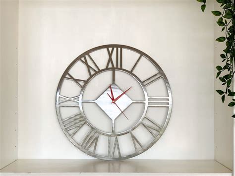 Roman Numeral Metal Clock Powder Coated Goodvibesmetal