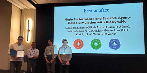 BioDynaMo Simulation Engine Wins Best Artifact Award At PPoPP 2023