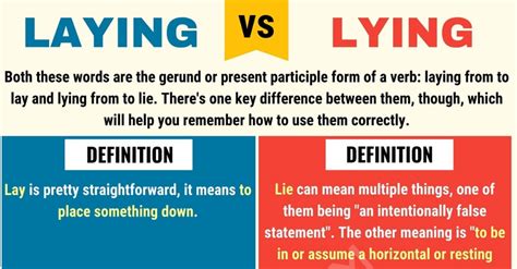 Explain Difference Between Lie And Lay