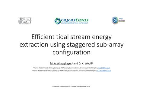 Pdf Efficient Tidal Stream Energy Extraction Using Staggered Sub Array Configuration