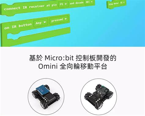 Bbc Microbit 麥克納姆輪循線避障機器人 不含主板和遙控器 良棋科技 Z 機研