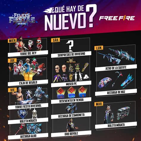 Free Fire Presenta Nueva Agenda Semanal Diciembre Y Las Novedades Que Llegan Al Juego