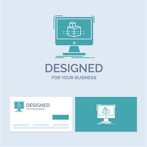 3d Cube Dimensional Modelling Sketch Business Logo Glyph Icon