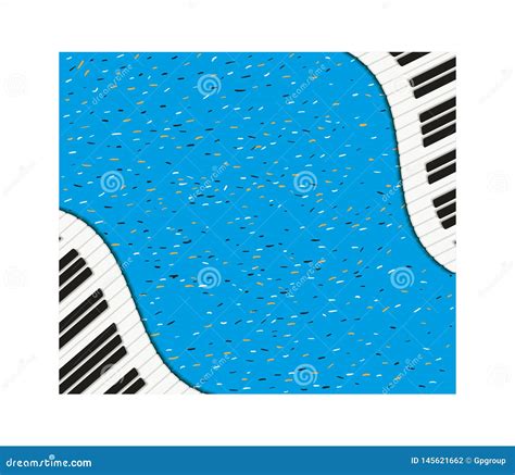 Musical Instrument Pattern Piano Keyboard Stock Vector Illustration