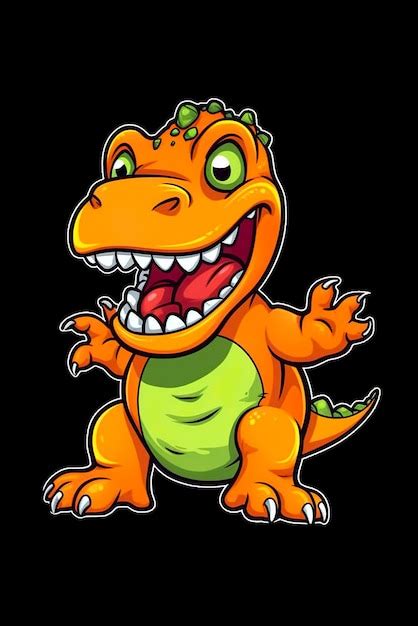 Premium Photo A Cartoon T Rex With Its Mouth Open Generative Ai Image