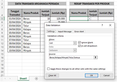 3 Langkah Cara Membuat Dropdown List Dengan Opsi Semua Di Microsoft Excel Depot Excel