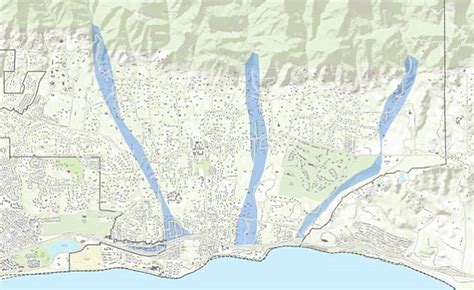 Montecito Debris Flow Devastation Concentrated Along Creeks