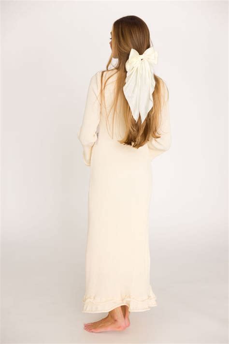 Arlet Maxi Dress In Ivory Bump Friendly Pre Order Worth Collective