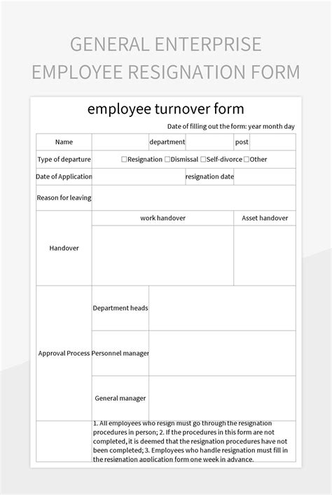 Enterprise Employee Resignation Handover Checklist Excel Template And Google Sheets File For