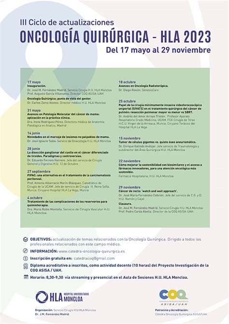 El Hospital HLA Universitario Moncloa Celebra El III Ciclo De
