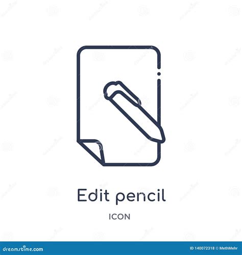 linear edit icon from customer service outline collection thin line