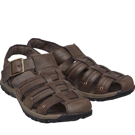 Buy Karrimor Mens Fisherman Closed Toe Leather Sandals Chocolate