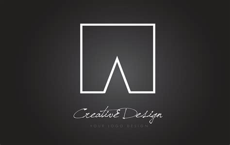 A Square Frame Letter Logo Design With Black And White Colors Vector Art At Vecteezy