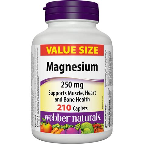 Webber Naturals Magnesium 250mg Value Size Caplets