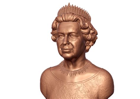 👸 Queen Elizabeth Ii Bust 3d Print Model・ Stl File For 3d Printing And