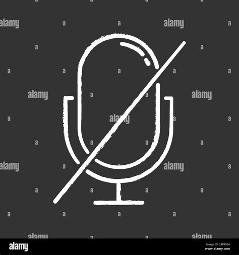 Microphone Forbidden Chalk Icon Sound Recorder Error Notification Idea Recording Prohibited