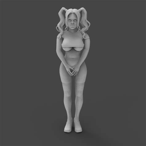 🏍️ Harley Quinn Naked Nude Model・ Stl File For ・cults