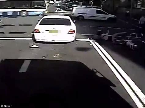Shocking Moment Driver Hits Cyclist Before Running A Red Light Hitting