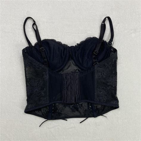 Victoria Secret Black Lace Bustier ♡ Size Depop