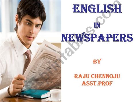 Esl English Powerpoints English In Newspapers