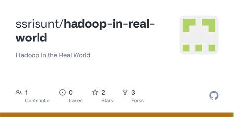 Github Ssrisunthadoop In Real World Hadoop In The Real World