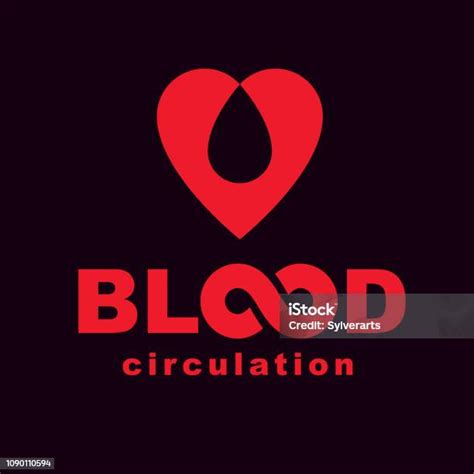 Vektorillustration Av Hjärta Form Och Droppar Blod Hematologi Tema