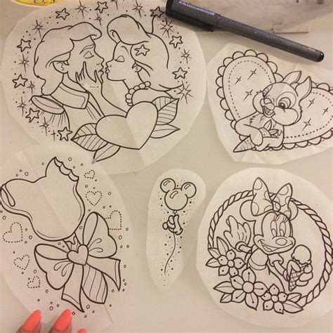 Disney Tattoos Yo Disney Tattoos Tattoo Flash Sheet Tattoo Flash Art