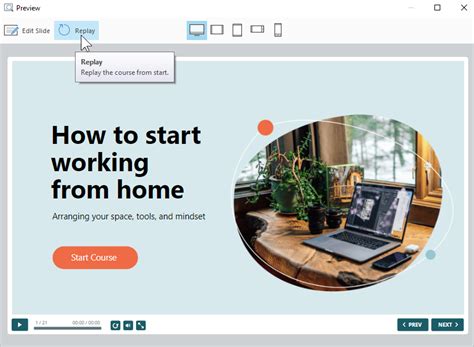 previewing a course