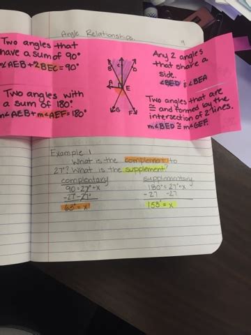 High School Math Fun Geometry Angle Relationships