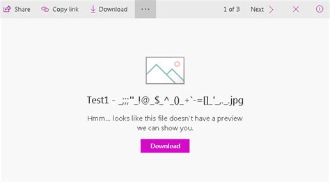 preview special characters in document names in sharepoint online
