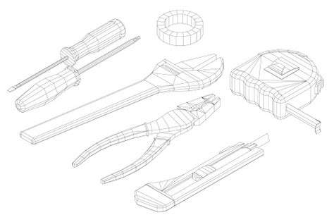 드라이버 펜치 및 줄자를 포함한 도구 세트입니다 이미지는 흑백입니다 개념에 대한 스톡 벡터 아트 및 기타 이미지 개념 건설업자 검은색 Istock