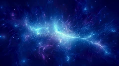 Blue Digital Cyberspace And Digital Data Network Connections Concept