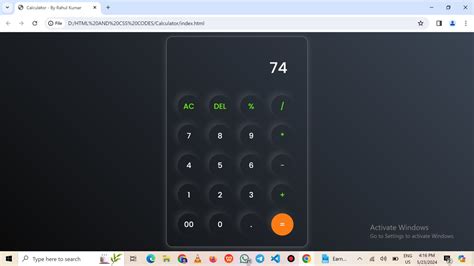 codsoft internship task 3 calculator design rahul kumar posted on