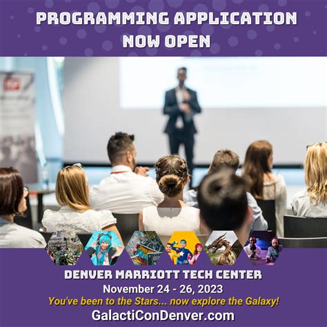 Programming Application Is Open Galacticon