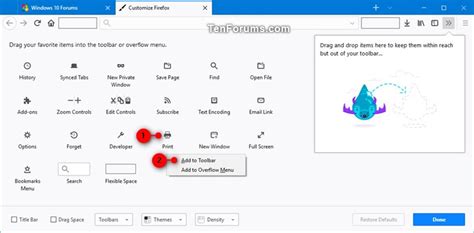 Add Or Remove Toolbar Items In Firefox Tutorials