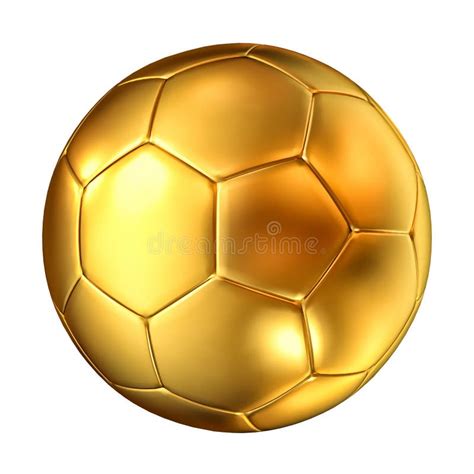 Copa De Oro Con Balón De Fútbol Aislado Sobre Fondo Blanco Fútbol