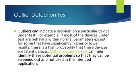 Ppt A Brief Overview And Importance Of Outlier Detection Method In Semiconductor Manufacturing