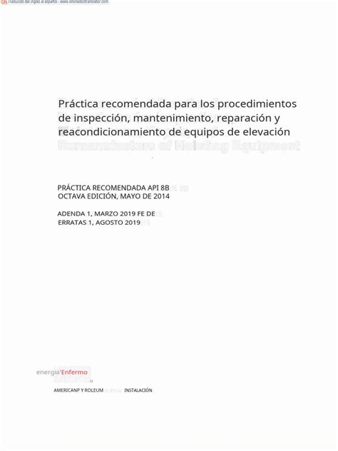 Api 8b Español Pdf Soldadura Construcción