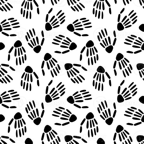 Skeleton Hands Seamless Pattern 30812370 Png