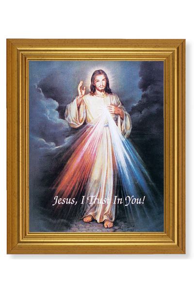 Divine Mercy Gold Frame Print Sacred Heart Retreat House Shop
