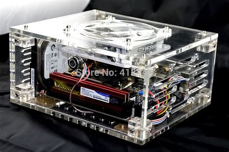Купить Htpc прозрачной мини случае формата Mini Itx материнской платы настольных шасси Pmma в