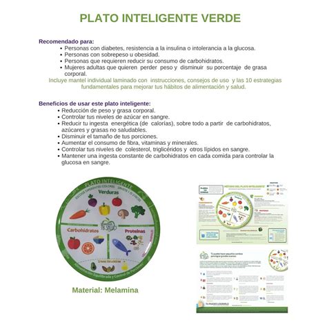 Plato Inteligente Verde Medi Ción