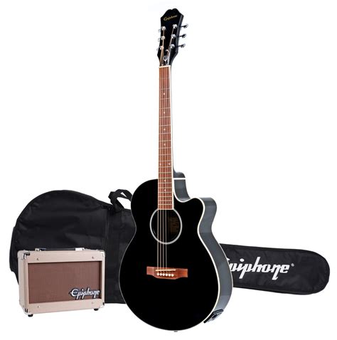 Epiphone Pr 4e Electric Acoustic Player Pack Ebony Long And Mcquade