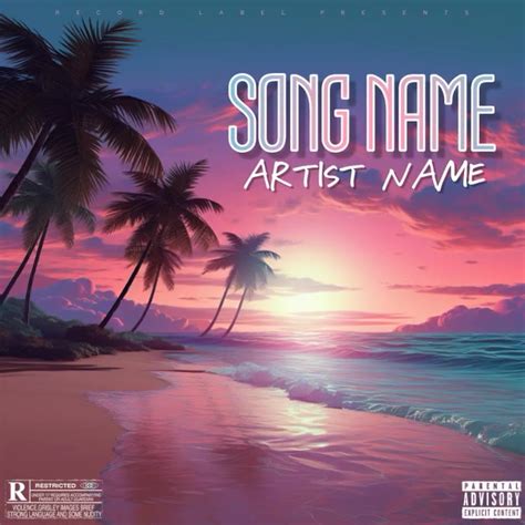 Beach Album Mixtape Song Cover Template Postermywall