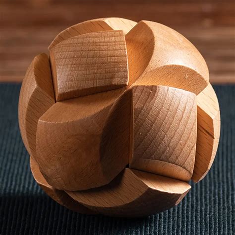 3d 나무 연동 버 퍼즐 중국 클래식 장난감 큐브 게임 콩 밍 락 Iq 두뇌 티저 어린이용 교육 장난감퍼즐