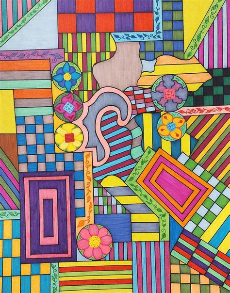 Multiple Patterns Drawing By Sarahjo Hawes Fine Art America