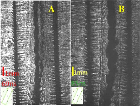 1A 1B Are Shadow Images Of The Cylindrical Wire Array The Time Is