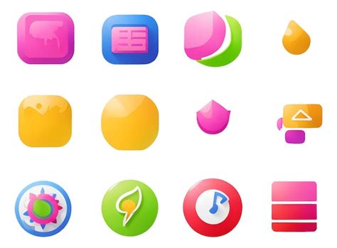 Premium Vector Simple Shiny Buttons