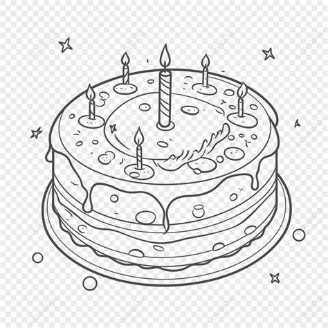 Birthday Cake Outline Birthday Cake